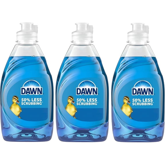 Dawn Dish Soap, 7.5 oz Lemon Scent, Ultra Grease Cleaning Power, Less ...