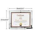 EYMPEU Silver 8.5x11 Glass Photo Frame Set of 4 for Certificates and ...