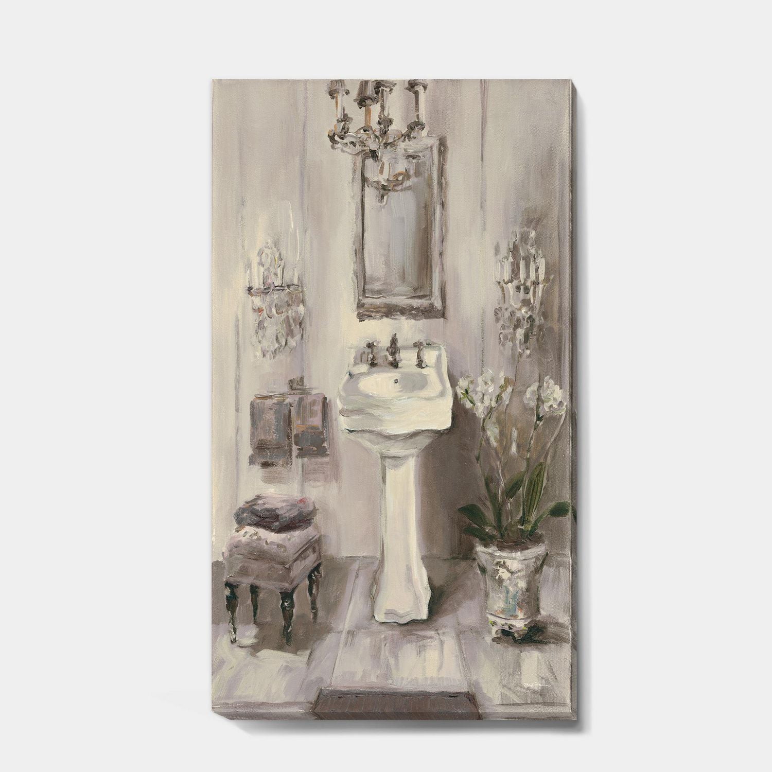 Click here for Designart French Bathroom Vintage Ii Canvas Wall A... prices