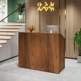 Tribesigns 47" Reception Desk，Modern Wood Front Desk Retail Counter for ...