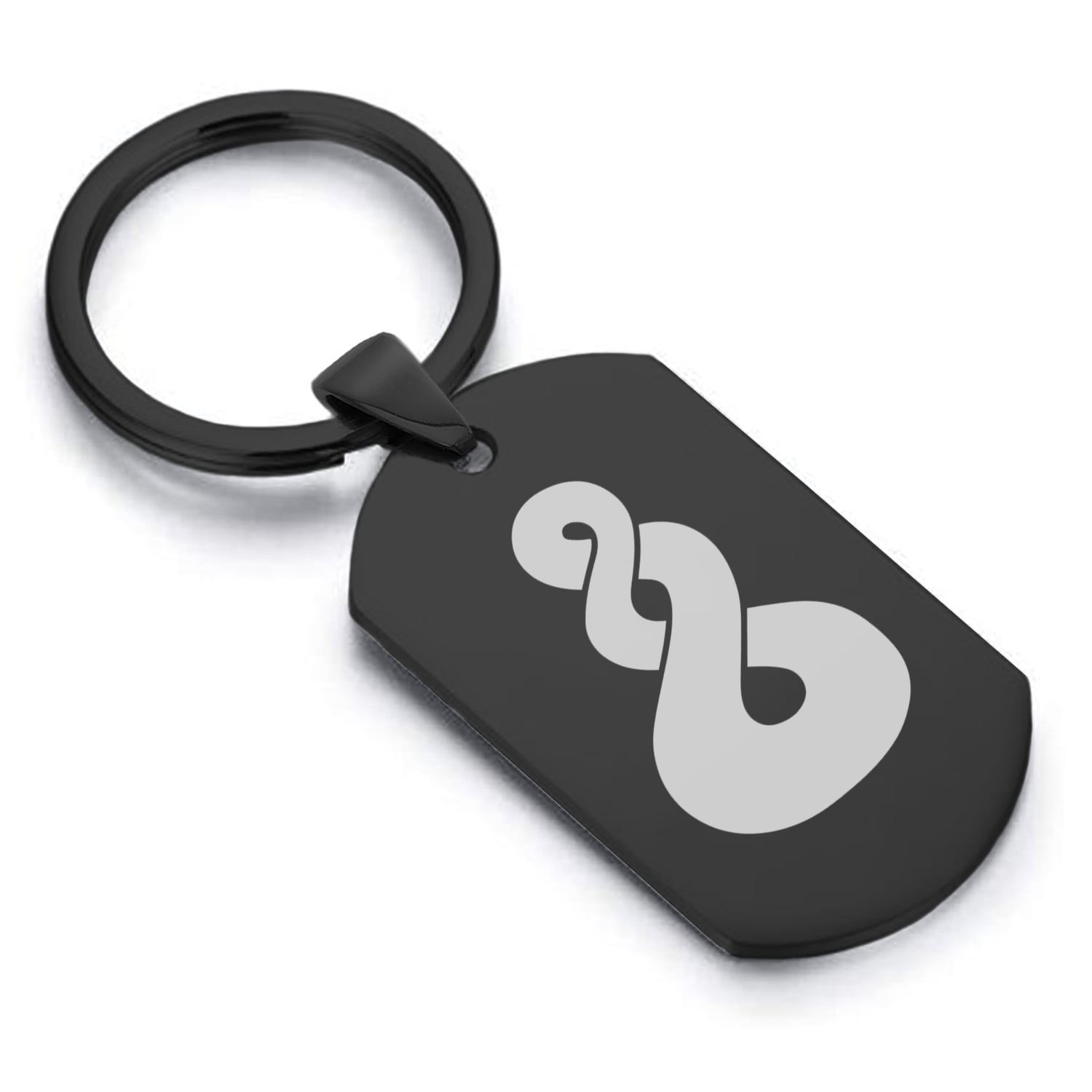 Stainless Steel Pikorua (Twist) Maori Symbol Dog Tag Keychain Circle ...