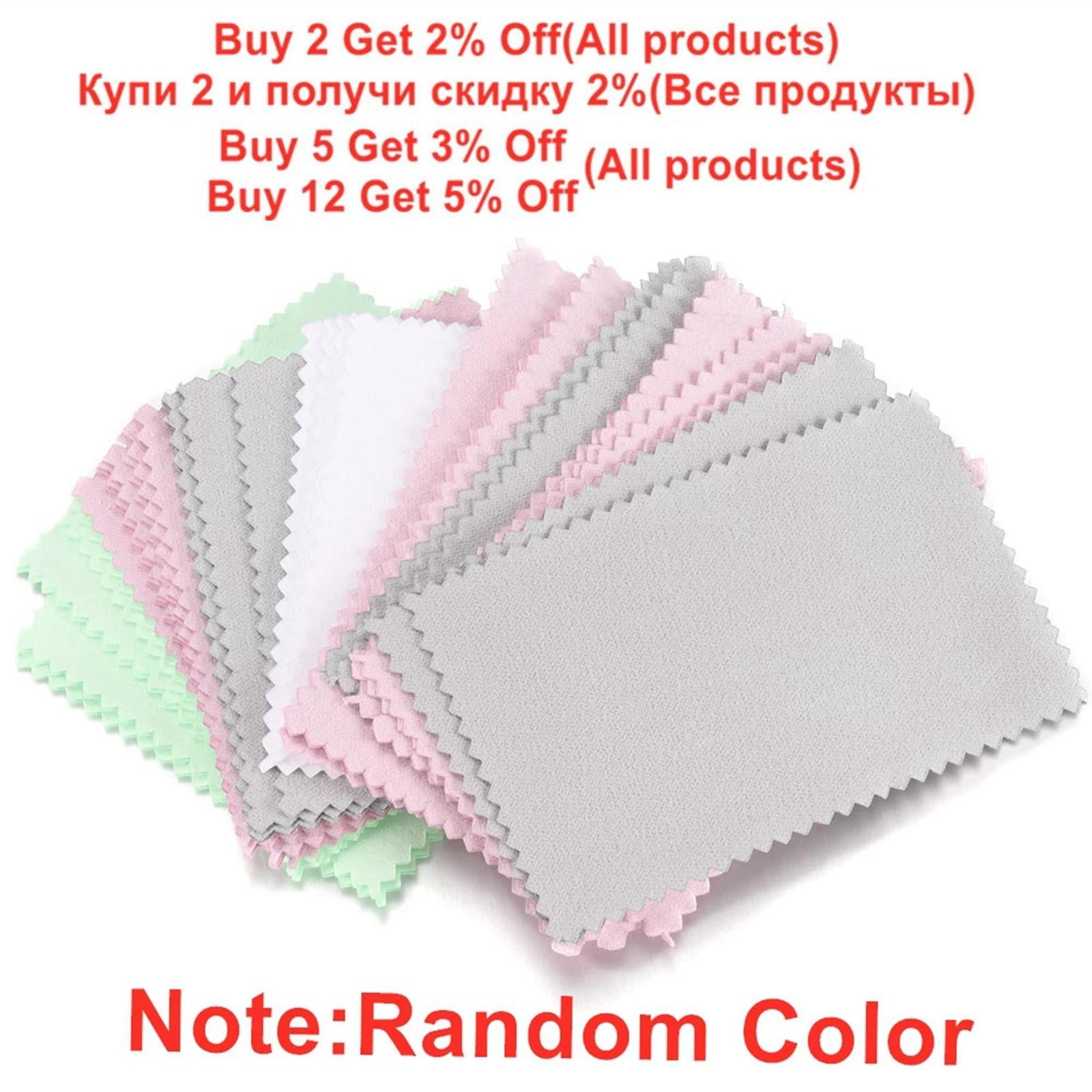 50 Pcs Jewelry Cleaning Polishing Cloth , Lightweight Square Fabric ...