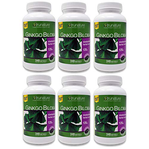 6 PACK | trunature Ginkgo Biloba, 340 Softgels - Walmart.com