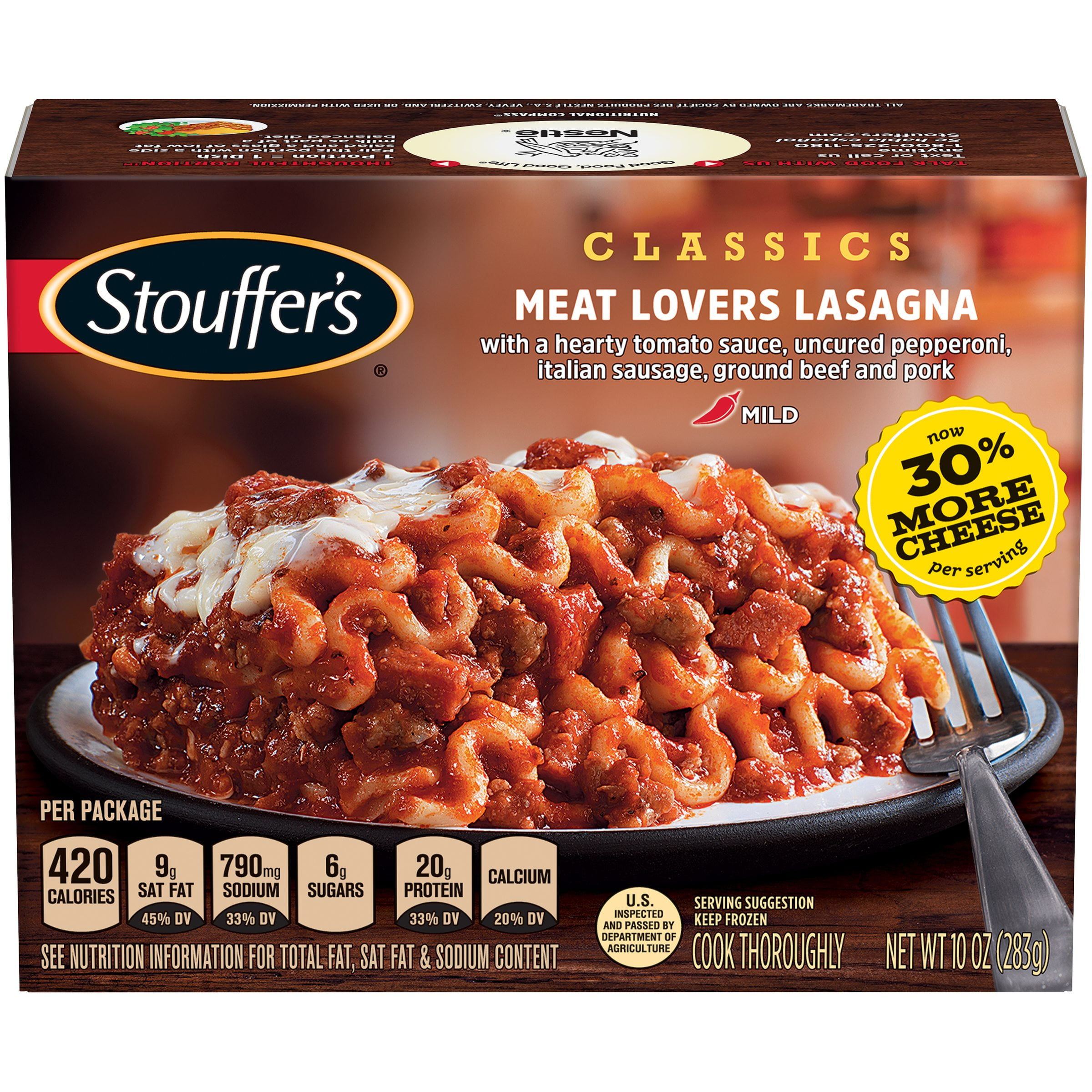 STOUFFER’S CLASSICS Meat Lovers Lasagna, Frozen Meal - Walmart.com STOUFFER’S CLASSICS Meat Lovers Lasagna, Frozen Meal - Walmart.com