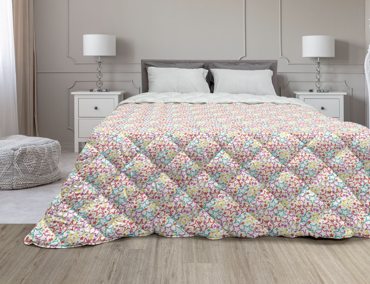 Abstract Down Alternative Comforter, Bicolour Creative Contemporary ...