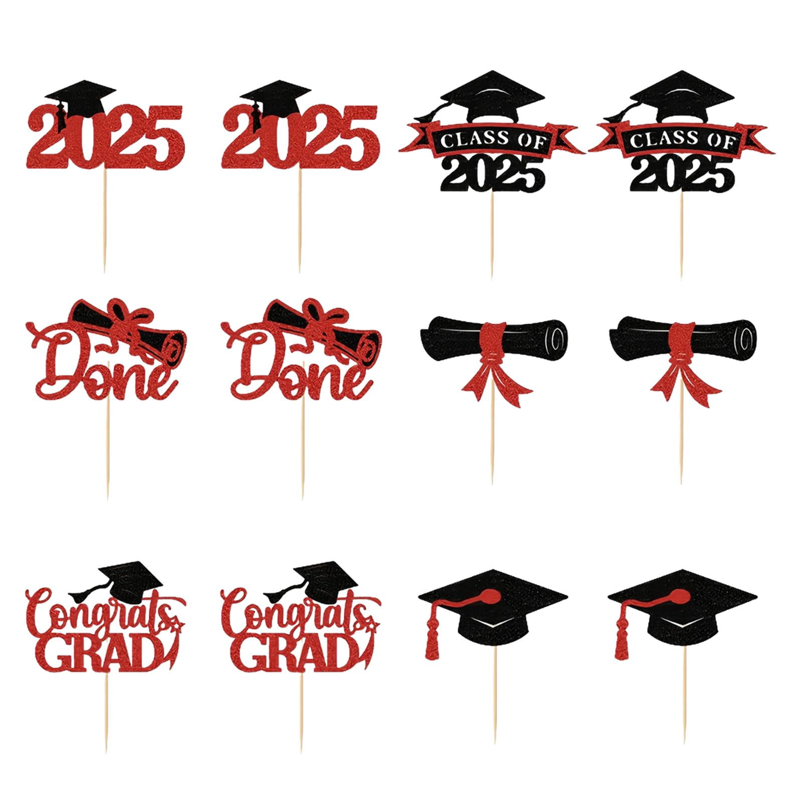 12 piezas de graduación de graduación Toppers 2025, Premio de ...