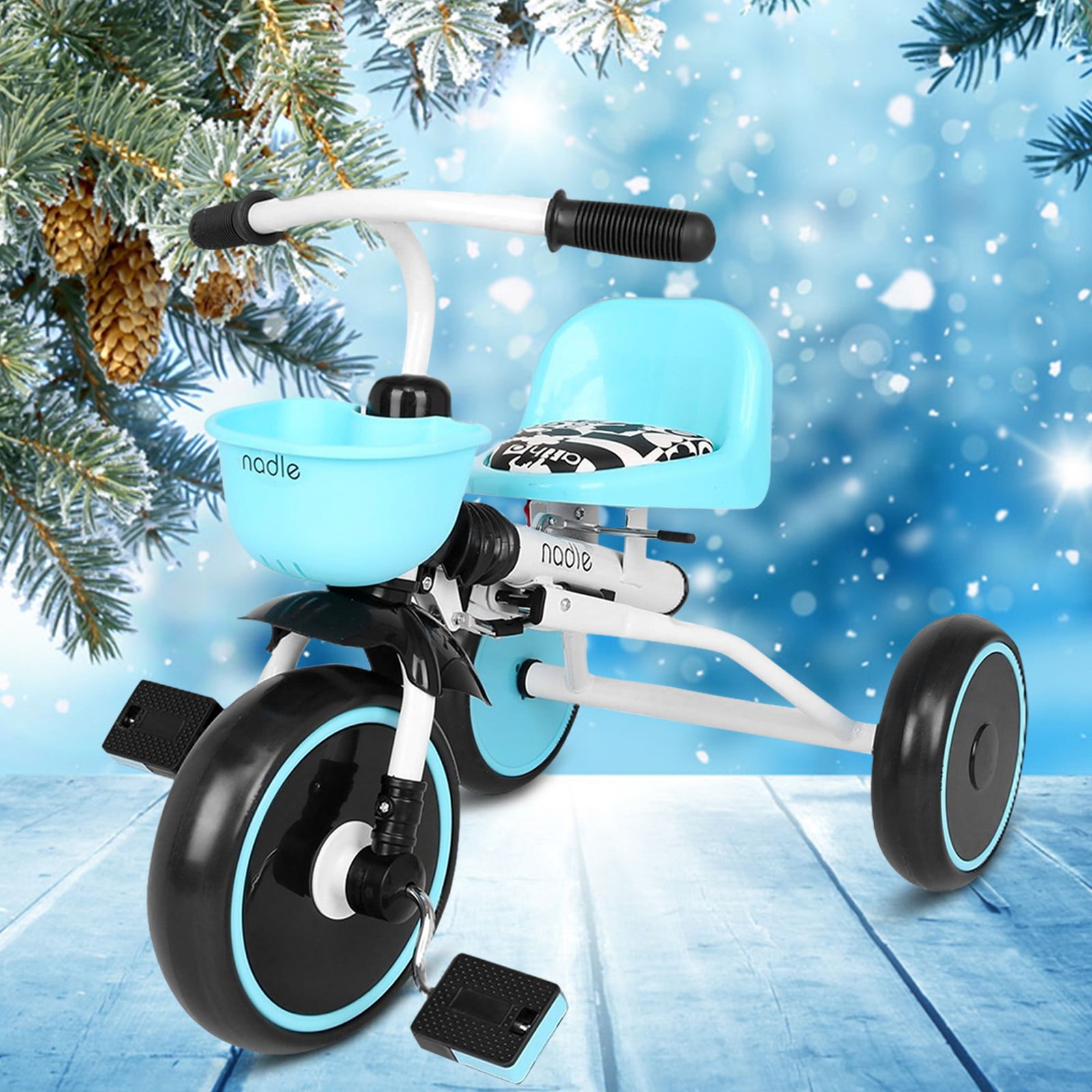 Buy Randolph Kid's Foldable Tricycle Adjustable Seat Storage Box For 2 ...