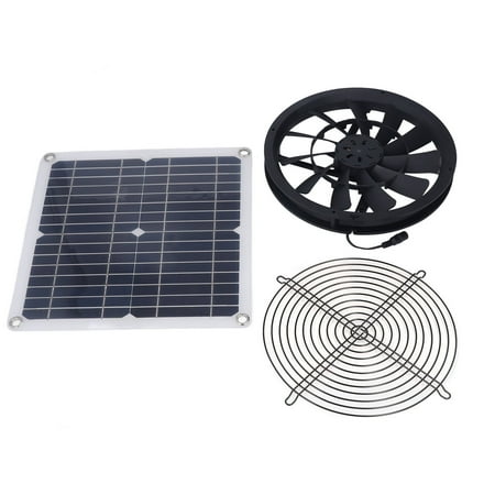 RV Ventilator Fan,5V 10W Solar Panel Solar Exhaust Fan Kit Solar Panel ...