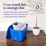 HOMZ 10 Gallon Heavy Duty Plastic Storage Container, Capri Blue ...