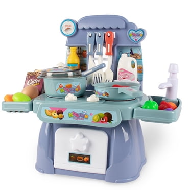 Wisairt Play Kitchen Set, 4Pcs Toy Kitchen Appliance w/Oven Toaster ...