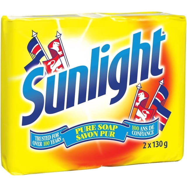Sunlight Lemon Laundry Detergent Bar, 2x130 Grams - Walmart.ca