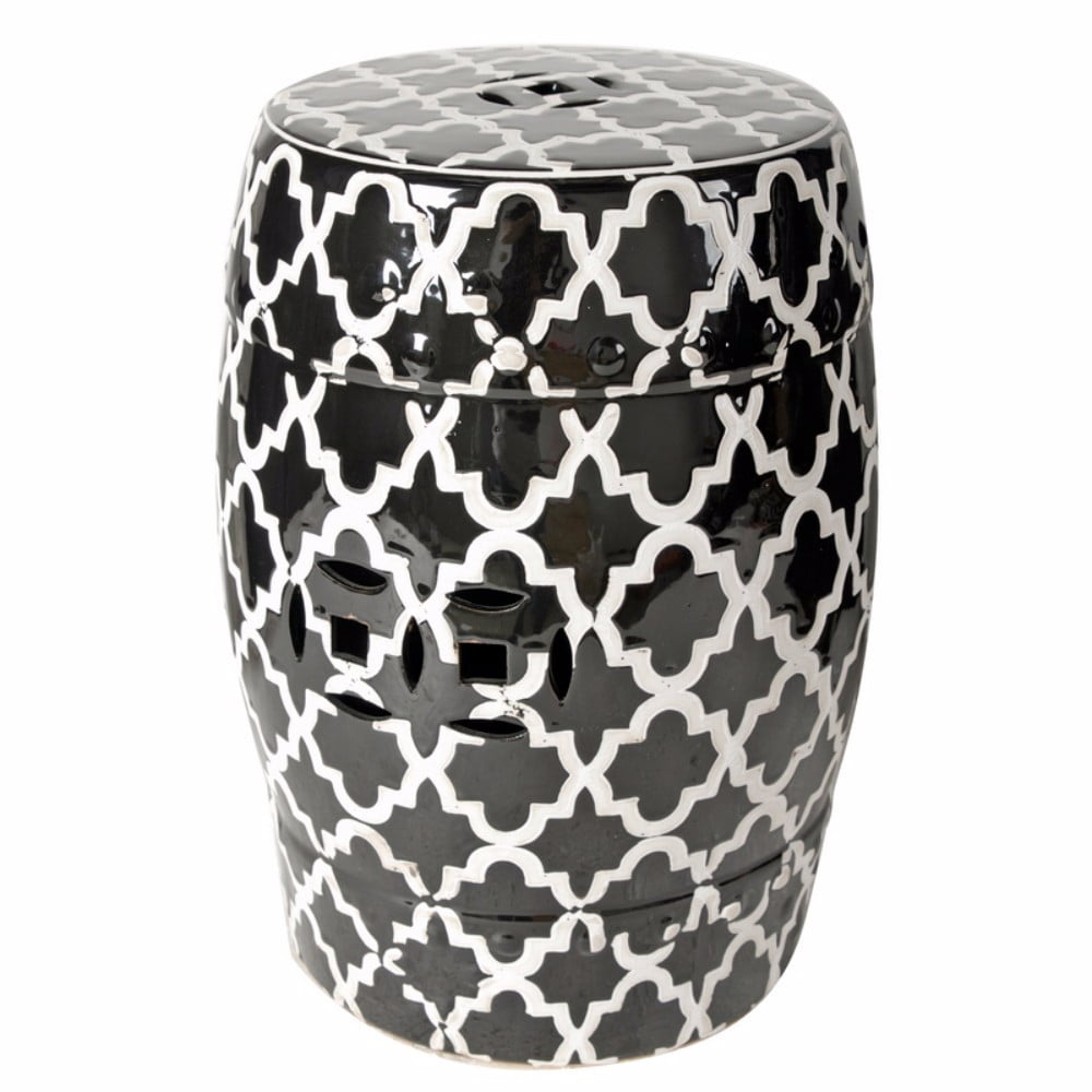 Benzara Finley Designed Indoor/Outdoor Patterned Stool - Walmart.com