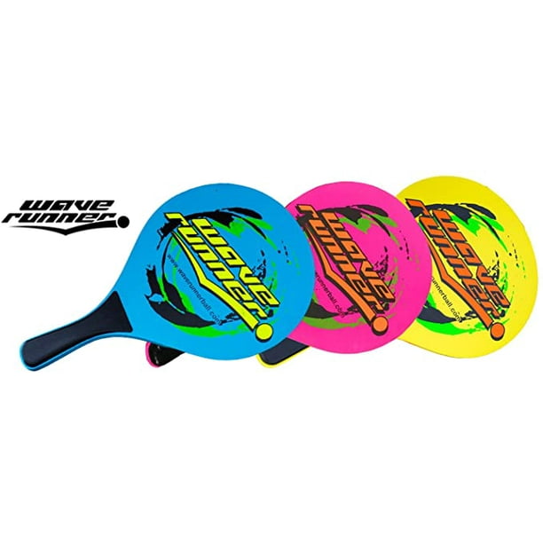 Wave Runner Sports Beach Paddles Wooden Game Set Includes 2 Low ...