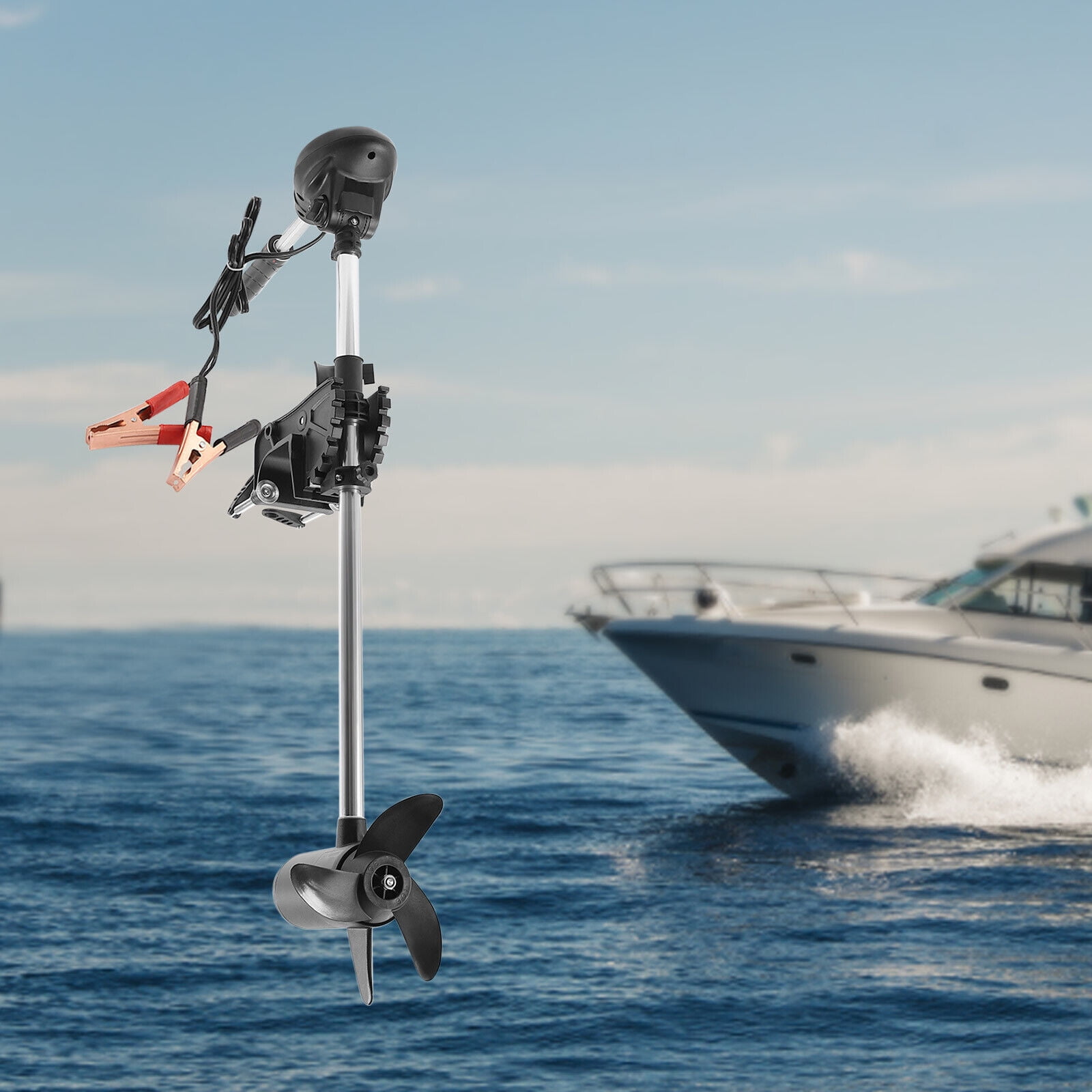 FETCOI Electric Trolling Motor Outboard Motor Fishing Boat Engine 635W ...