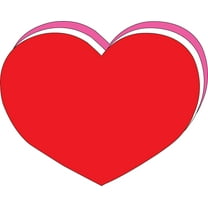 SHAPES ETC. Heart Tri-Color Super Cut-Outs- 8” x 10” - Walmart.com