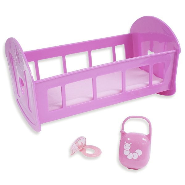 JC Toys For Keeps! Pink Baby Doll Rocking Crib Gift Set - 3pc Fits Most ...