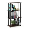 Furinno Turn-N-Tube 4-Tier Multipurpose Shelf Display Rack, Dark Cherry ...