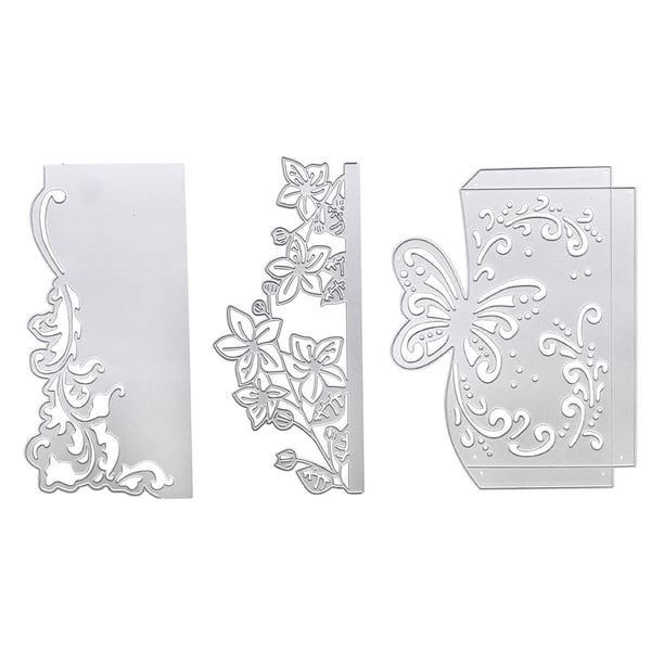 3 Pieces Embossing Stencil Border Decoration Cutting Dies Punch ...
