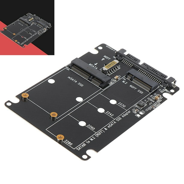 Adaptador SATA A M2 Ygjytge NGFF SSD MSATA a Placa Adaptadora Disco ...