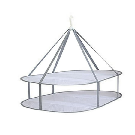 Windproof Drying Rack Sweaters Hanging Clothes Laundry Basket Mesh Rack ...