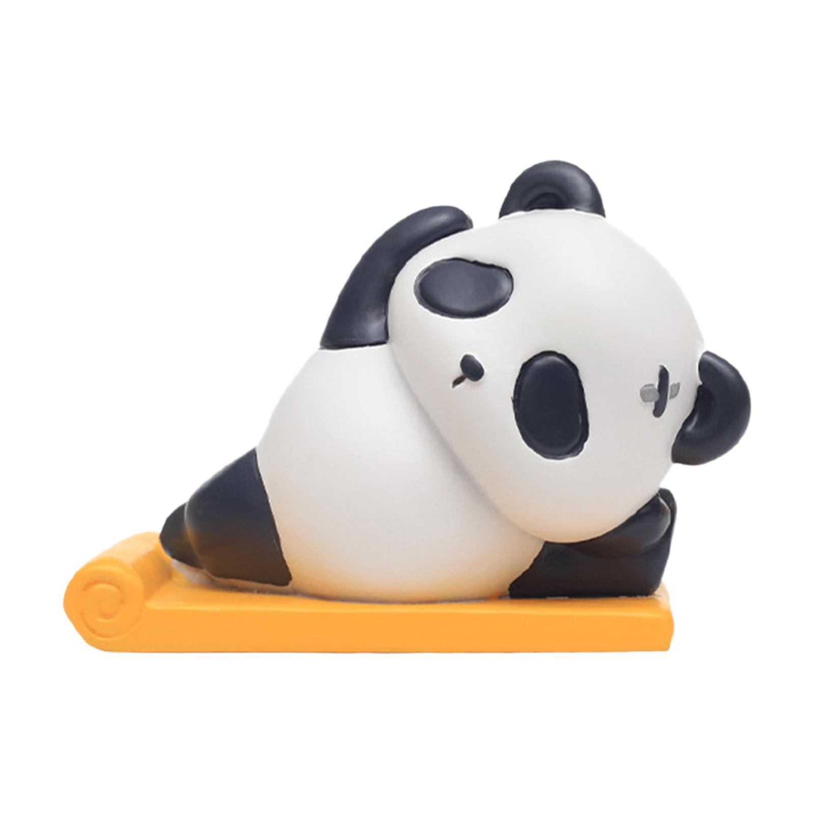 Cartoon Resin Panda Statue Collection Artwork Model Toys Doll Animal ...