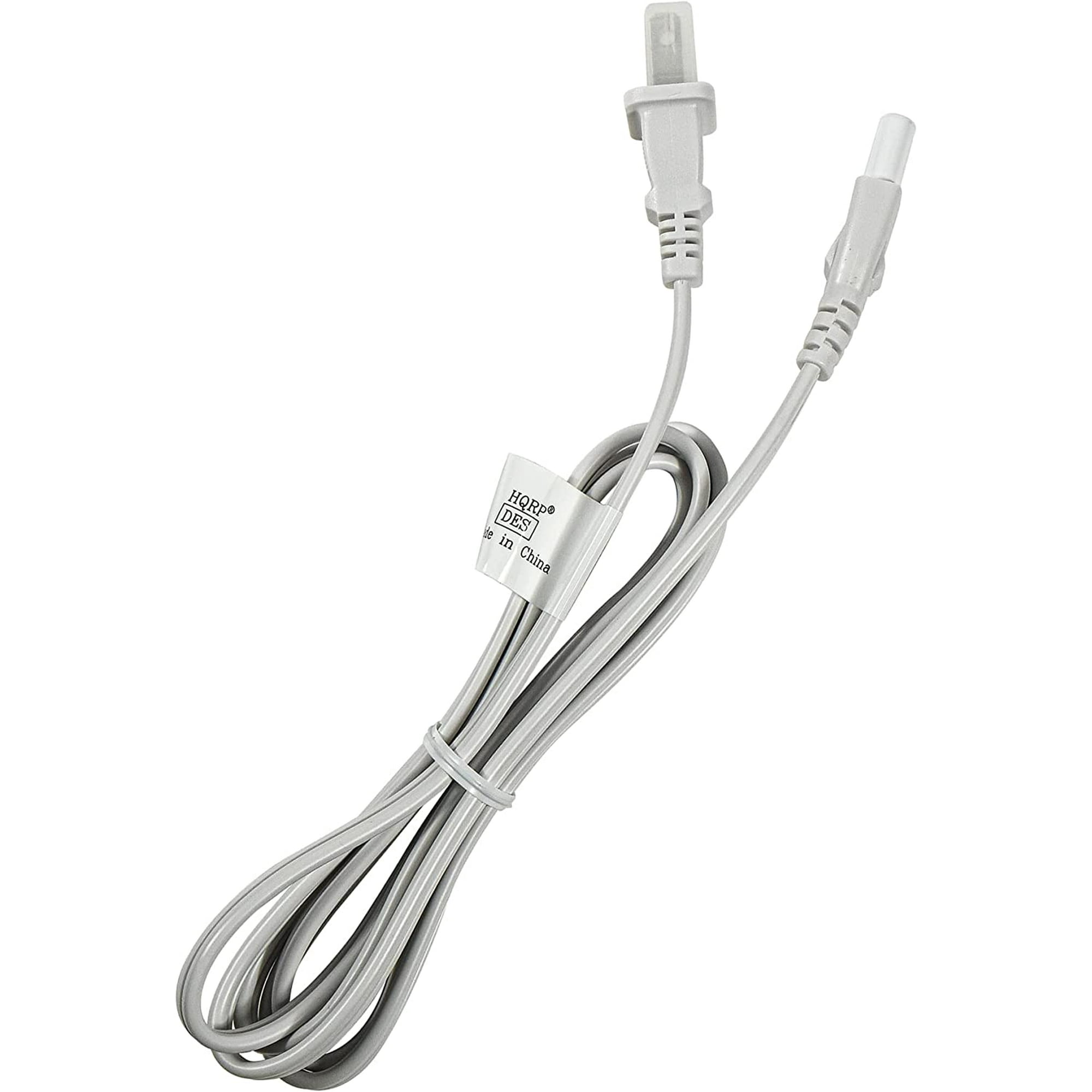 Hqrp Ac Power Cord Compatible With Sharp Lc-40c45 Lc-40c45u Lc-40e67un Lc-40e77un Lc-42d65 Lc-42d65u Lcd Hdtv Smart Tv Mains Cable  White
