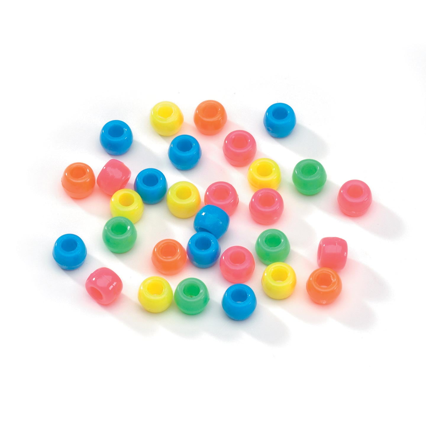 Darice Neon Multicolor Plastic Pony Beads, 9mm, 1000 Pieces - Walmart.com