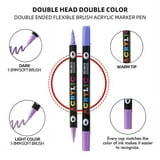 Dual-Tip Acrylic Marker Pens - 24/48/72 Colors Paint Markers for ...