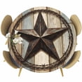American Country Star Shabby Round Fitted Tablecloth with Elastic Edge ...