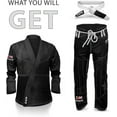 DXM SPORTS Brazilian Jiu Jitsu BJJ Gi Kimono for Adults - A1, Black ...