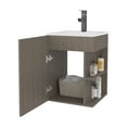 LHYY Compact Vanity Cabinet,Single Door,Two Open Side Shelves,Space ...
