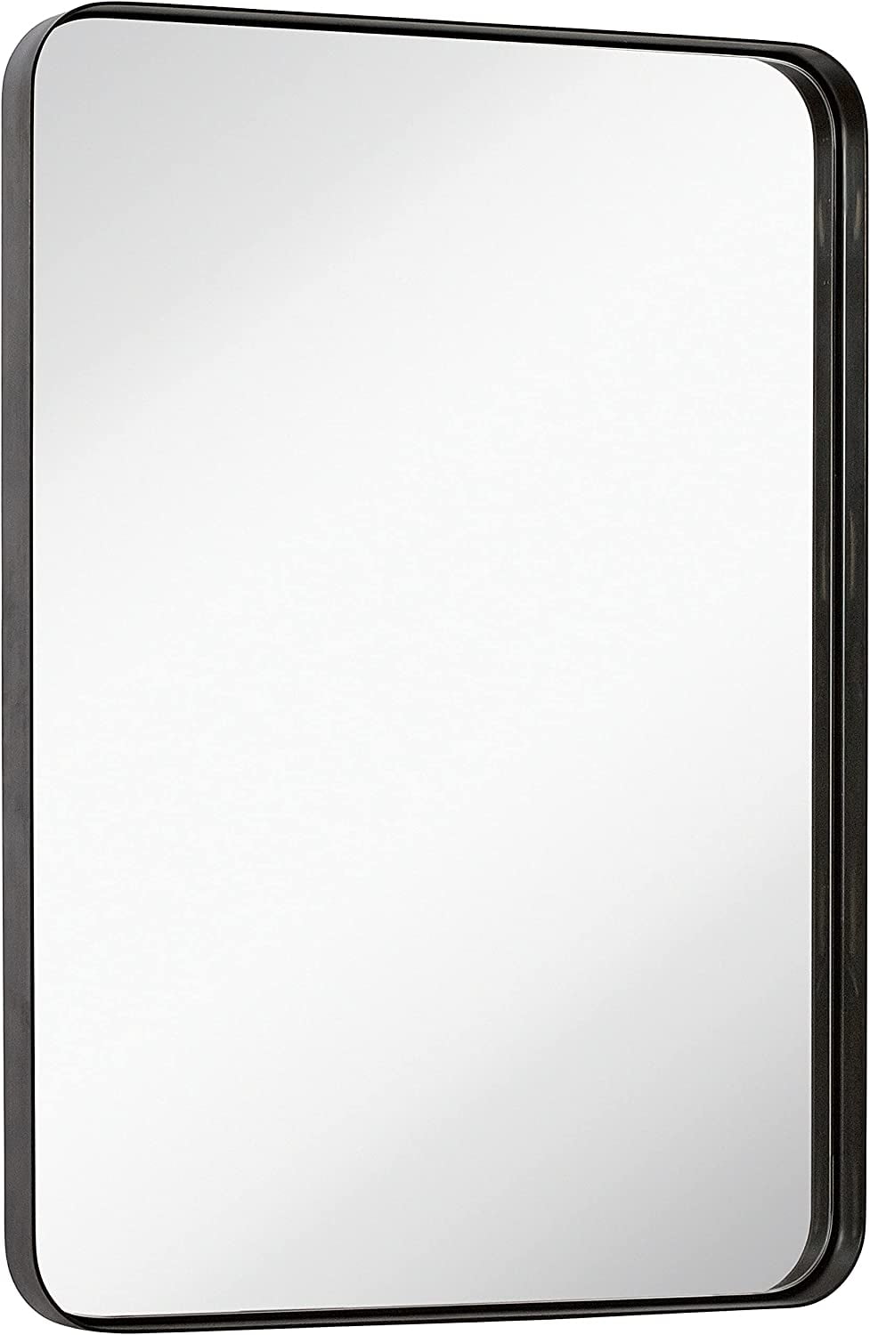 Hamilton Hills Contemporary Brushed Metal Wall Mirror | Glass Panel ...