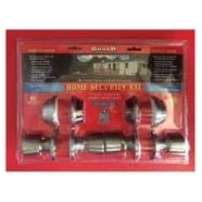 Larson Brushed Nickel Mortise Hardware Kit With Key And Deadbolt For ...