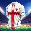 SJLDQY 2026 England Soccer Polo Shirts for Men Short Sleeve ...