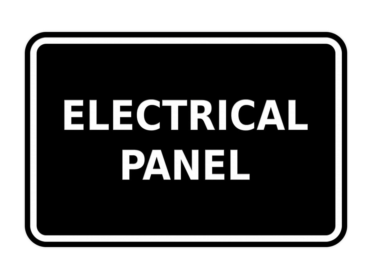 Classic Framed Electrical Panel Sign (Black) - Small - Walmart.com