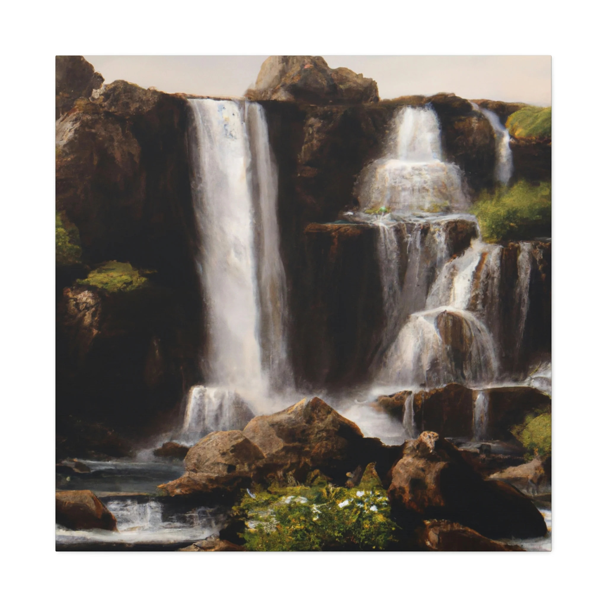 The Waterfall's Majesty - Canvas - Walmart.com