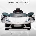 12V Kids Ride on Car Licensed Corvette Battery Powered Car Toddles ...