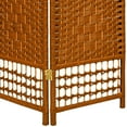 Oriental Furniture 4 ft. Tall Fiber Weave Room Divider - Dark Beige - 4 ...