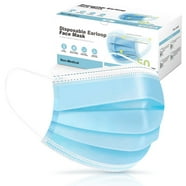 100 Disposable Face Masks, 3-ply Breathable Dust Protection Masks ...