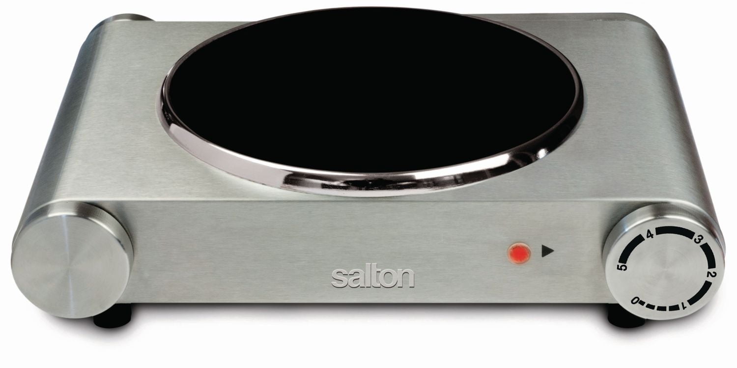 Salton Portable Infrared Cooktop, Stainless Steel, 1200W, HP1502 ...