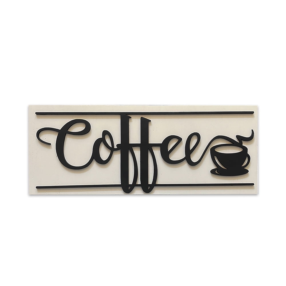 Letrero decorativo ArteC2 COFFEE Blanco | Walmart en línea