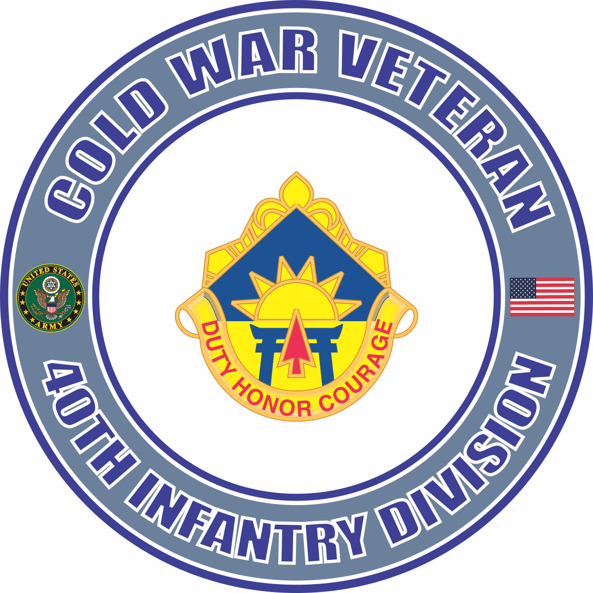 3 8 Inch U S Army Cold War 40th Infantry Unit Crest Veteran Decal 3-8-inch-u-s-army-cold-war-40th-infantry-unit-crest-veteran-decal