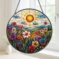 Wildflower Meadow Stained Glass Style Suncatcher – Window Hanging ...