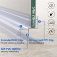 3 Pack 39" Frameless Shower Door Bottom Seal, 3/8" (10mm) Glass Seal ...