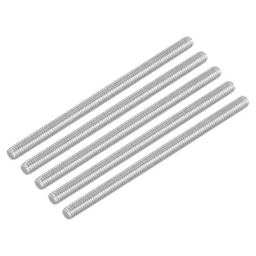 Uxcell Fully Threaded Rod M6 x 130mm 1mm Thread Pitch 304 Stainless ...