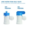 APEC Tank Ball Valve 1/4 in. NPTF 1/4 in. Output for Reverse Osmosis Storage Tank (Standard ...