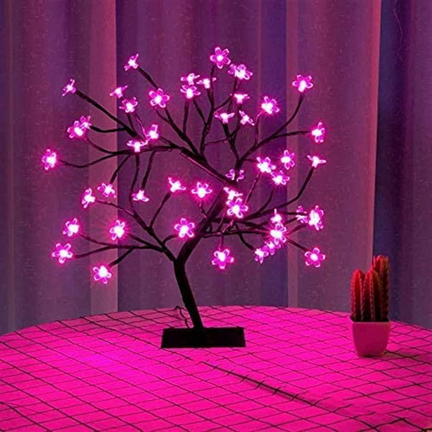 Bonsai Blossom Lights Cherry Tree 48 D String Lighted Flower Adjustable ...