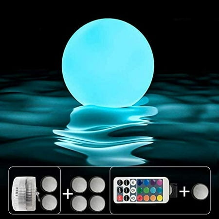 Pool Toys 16'' Inflatable LED Light Up Beach Ball with Remote, 13 ...
