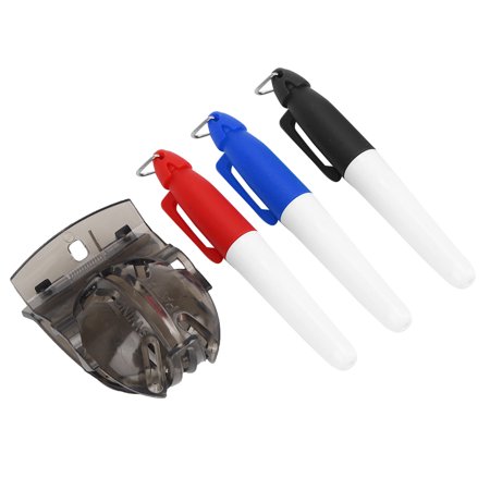 Plastic Black Golf Ball Scribe Line Clip Liner Marker Pen Putting ...