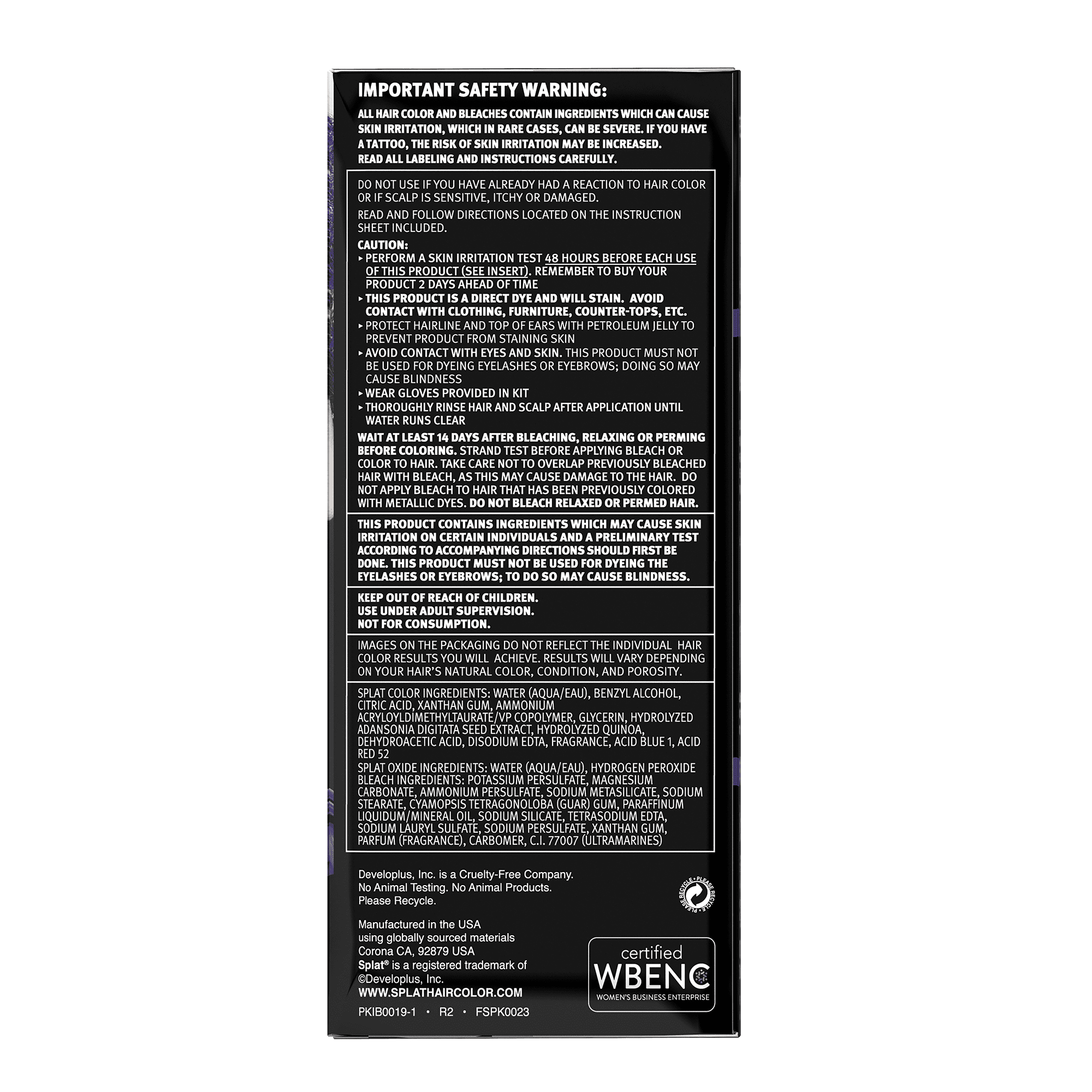 Splat Purple Desire Hair Color Kit, Semi-Permanent Philippines | Ubuy